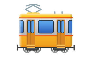 Tram Free Sticker PNG Images (Transparent HD Photo Clipart)